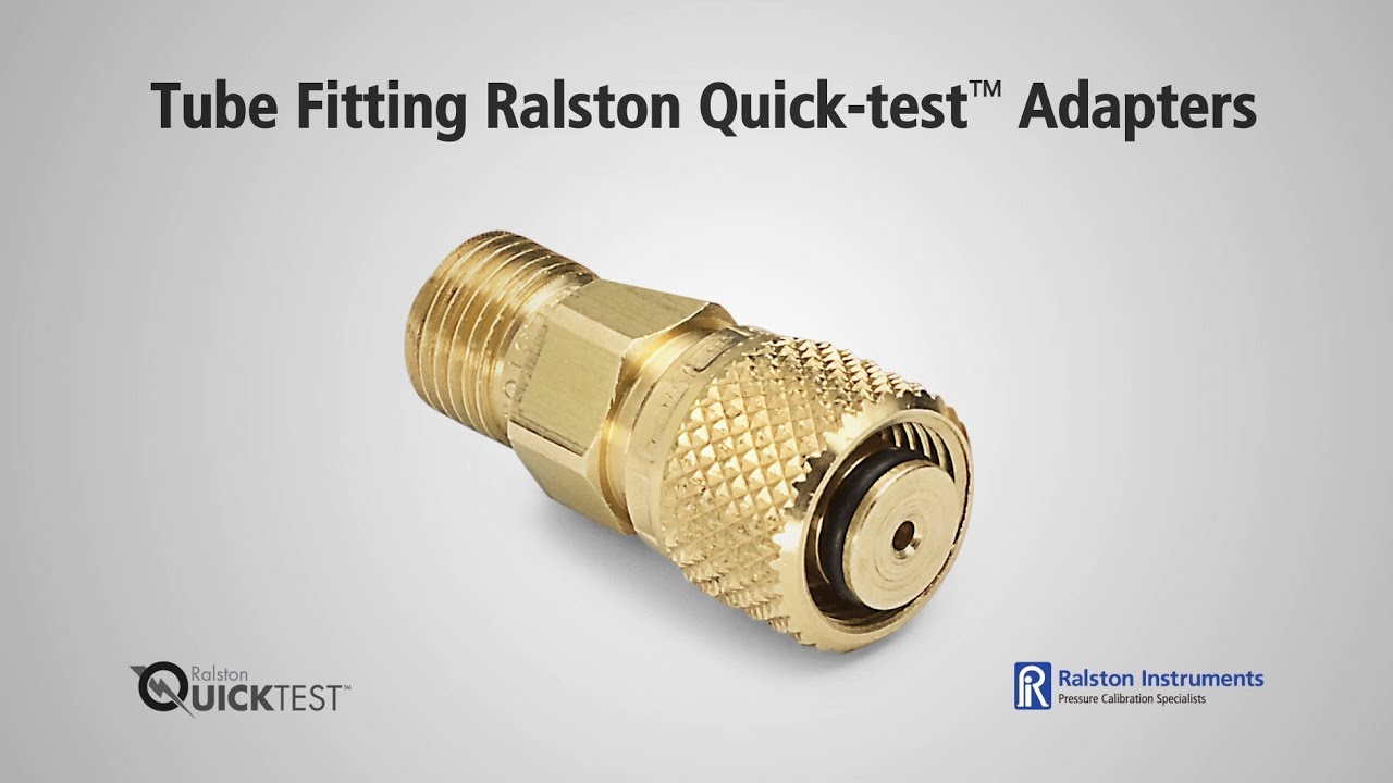 How To Use Tube Fitting Quick-test Adapters | Ralston Instruments - YouTube