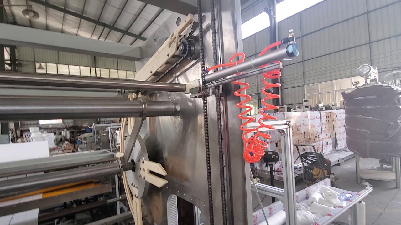 online wetting canister roll wipe machine - YouTube