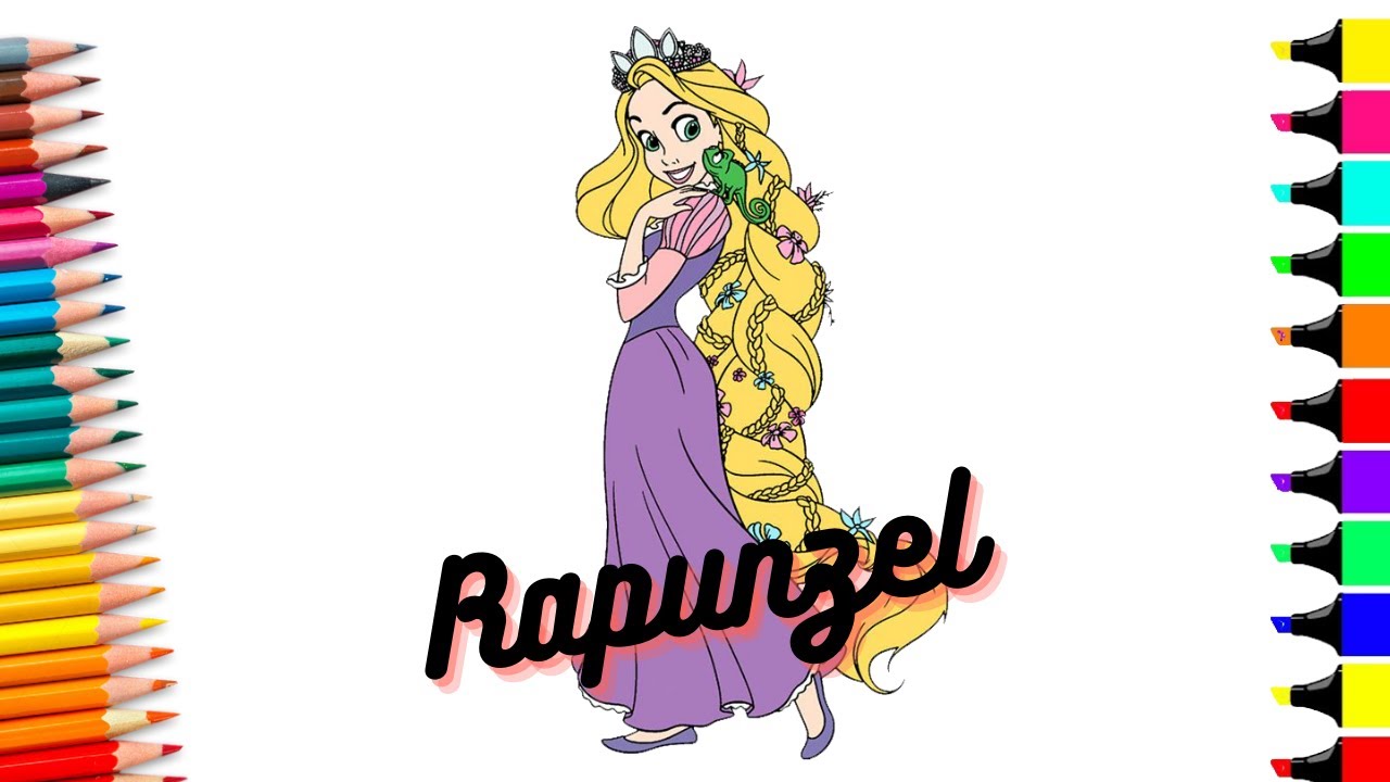 How to draw Princess Rapunzel step by step | Disney Tangled | RAPUNZEL ...