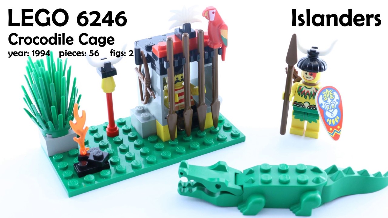 Lego RETRO SET - Islanders - Crocodile Cage - 6246 (speed build) - YouTube