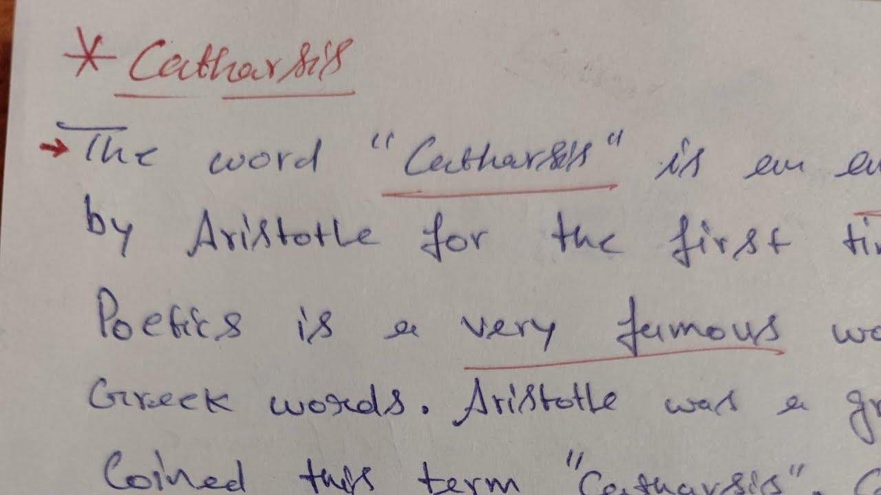 Concept of Catharsis in Poetics by Aristotle||MEG05||(Literature ...