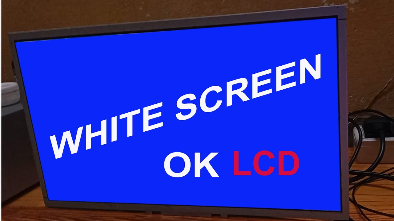 How to fix lcd Monitor white screen. lcd repair white screen problem in ...