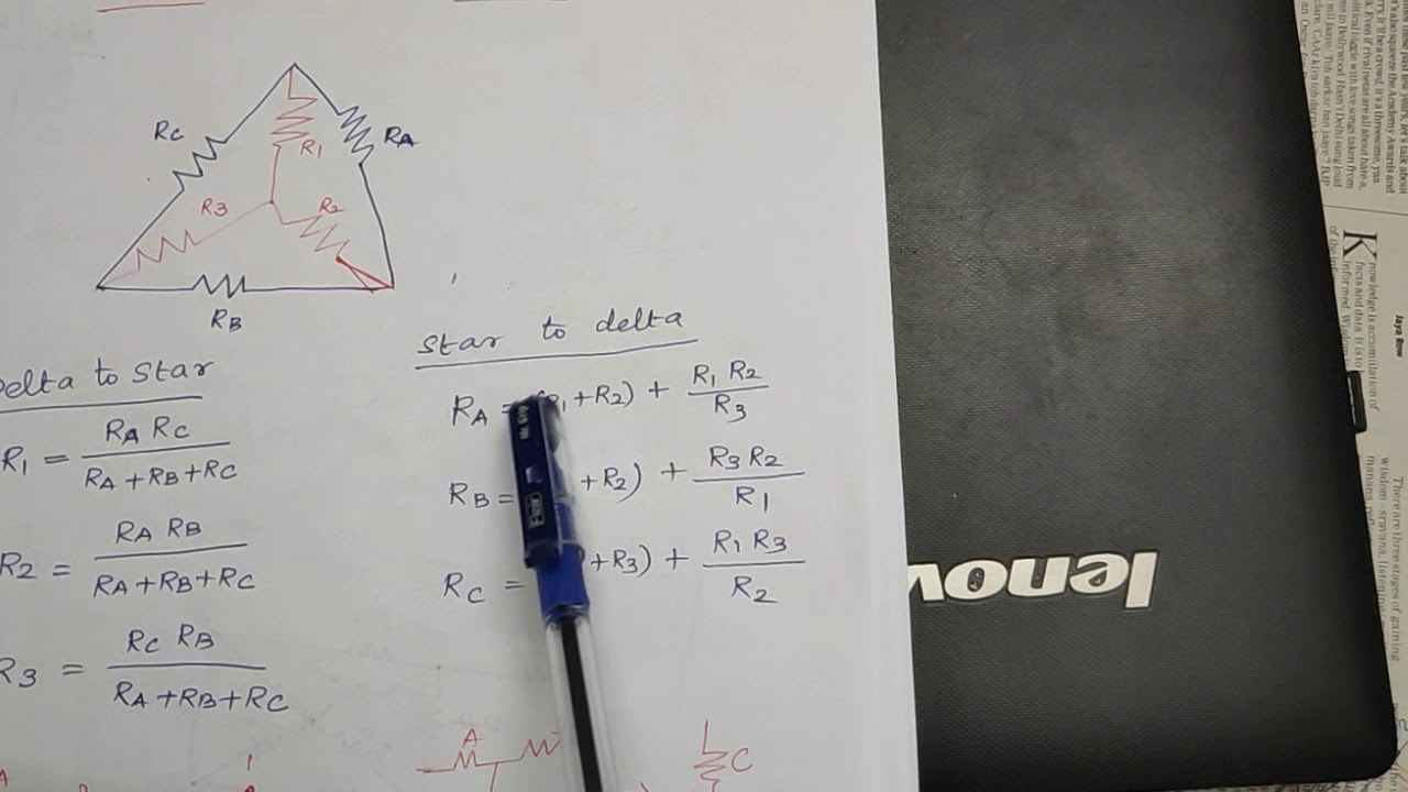 Star to Delta conversation formula - YouTube