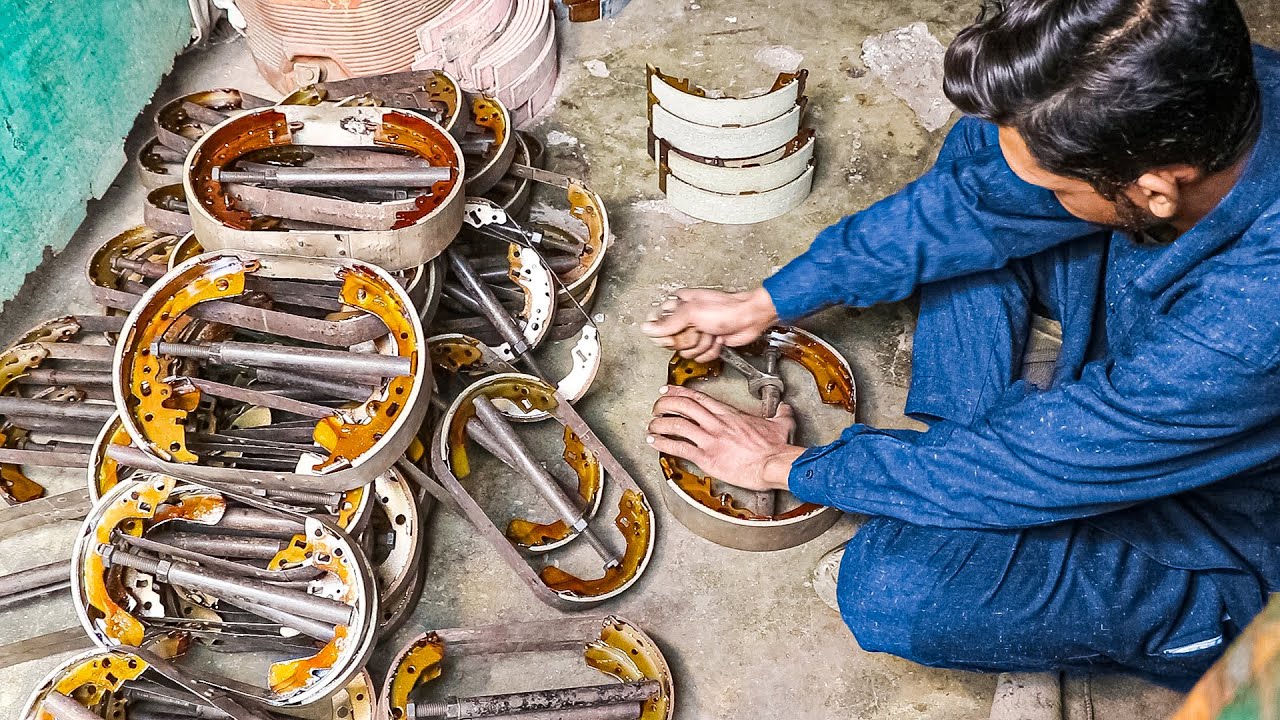 Amazing Process of Making Car Brake Leathers - YouTube