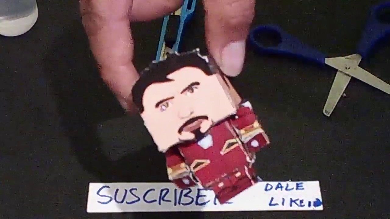 CUBEECRAFT de IRON MAN (tony starks) como hacerlo PAPERCRAFT #2 ...