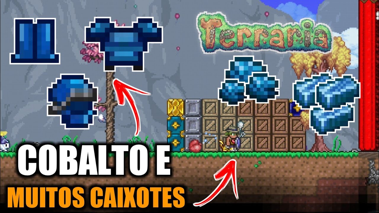 Como conseguir Cobalto e Abrindo muitos caixotes Terraria 1.4 - YouTube