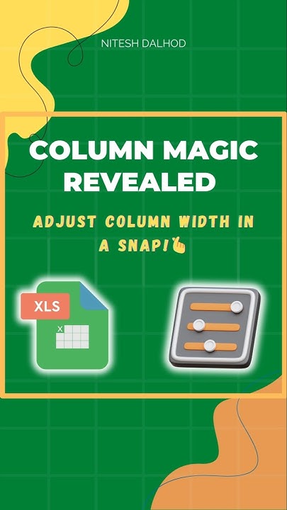 2 Hidden Excel Shortcuts to Resize Rows and Columns FAST - YouTube