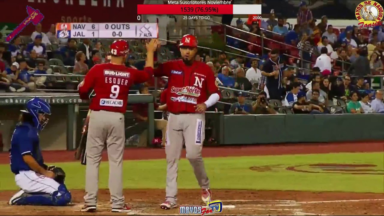 Homerun #5 Jovan Rosa | Mayos de Navojoa 03/11/17 | LMP 2017-2018 - YouTube