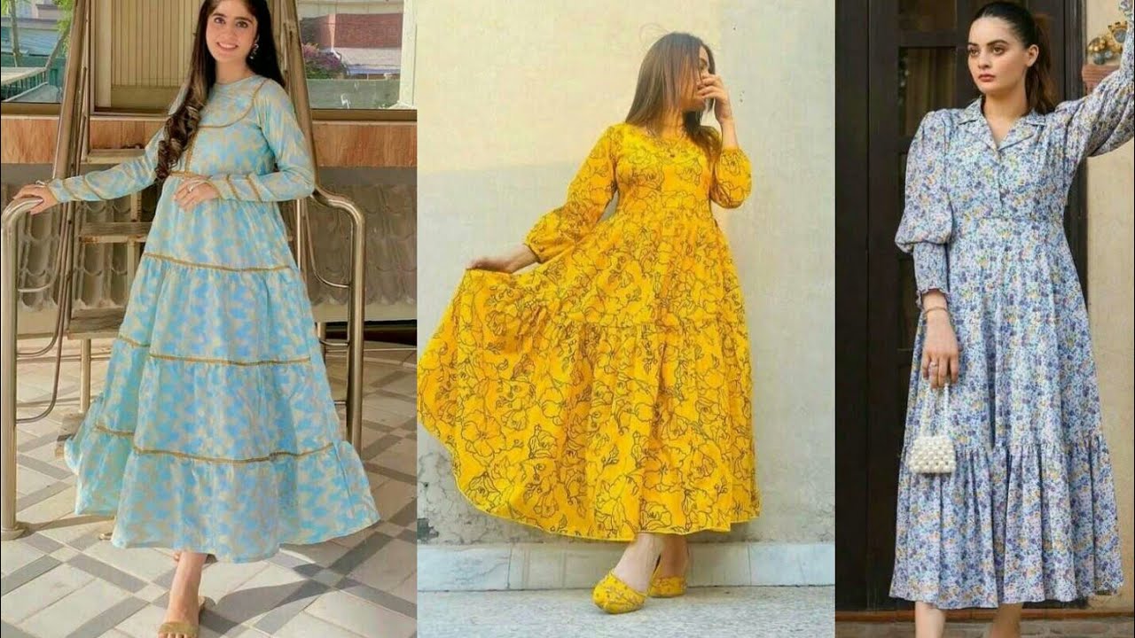 Stylish Layer Frock Design / Frill Froks / Frill Frock Design For ...