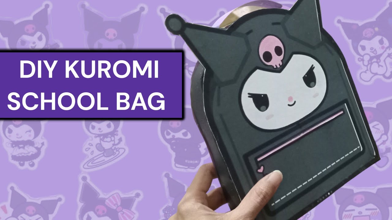 DIY KUROMI BAG KUROMI BLIND BAG HOW TO MAKE KUROMI BAG PAPER CRAFTS ...