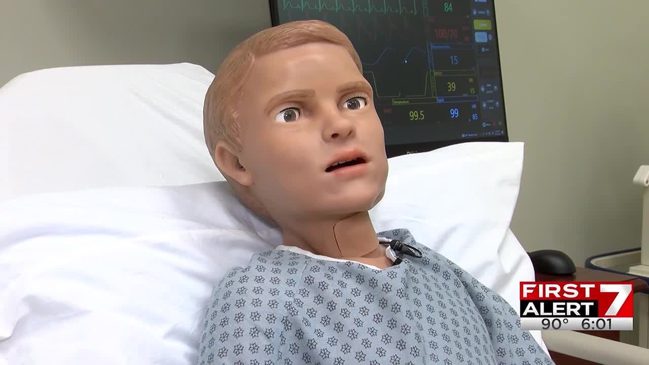 UTPB nursing students train with high-tech mannequin named “HAL” - YouTube