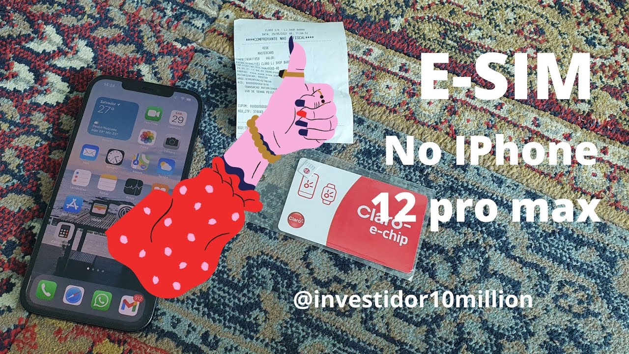 E-sim no IPhone 12 pro max! FUNCIONA 100% | Usando 2 linhas (1 e-sim e ...