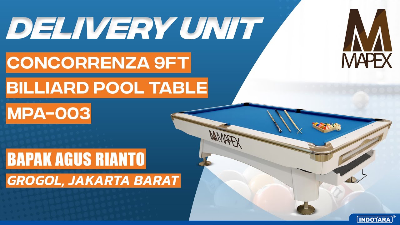 DELIVERY MAPEX CONCORRENZA 9FT BILLIARD POOL TABLE MPA-003 UNTUK BAPAK ...