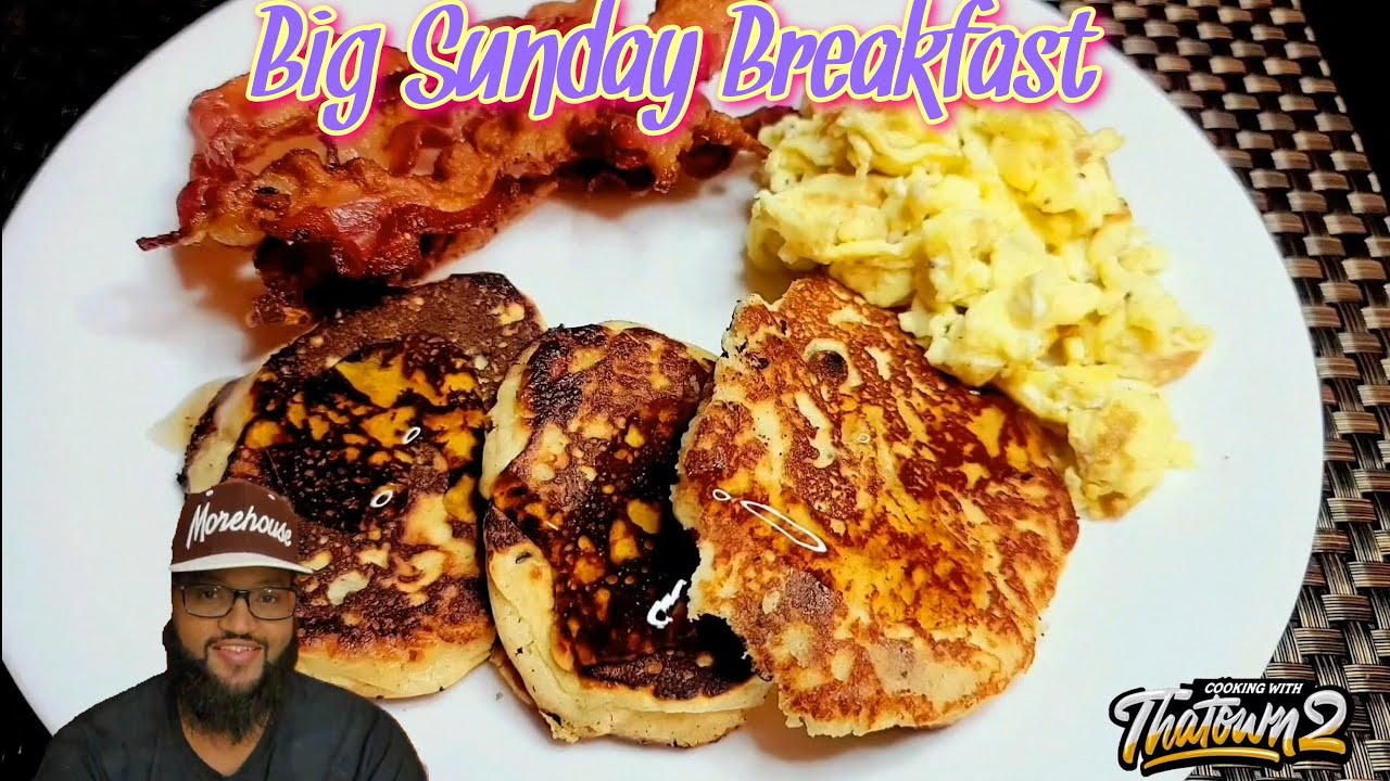 Big Sunday Breakfast | Pancakes, Bacon and Eggs | Keto | Low Carb ...