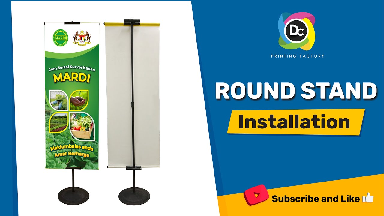 How To Setup Round Stand With Printing - DC Printing Factory - YouTube