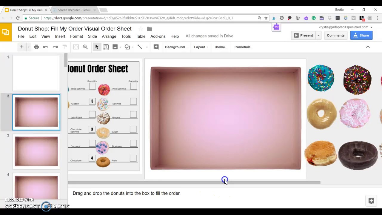 Donut Shop: Drag and Drop with Visual Order Sheets - YouTube