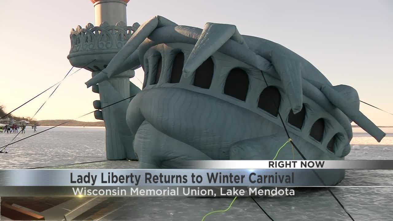 Lady Liberty Returns to Winter Carnival - YouTube