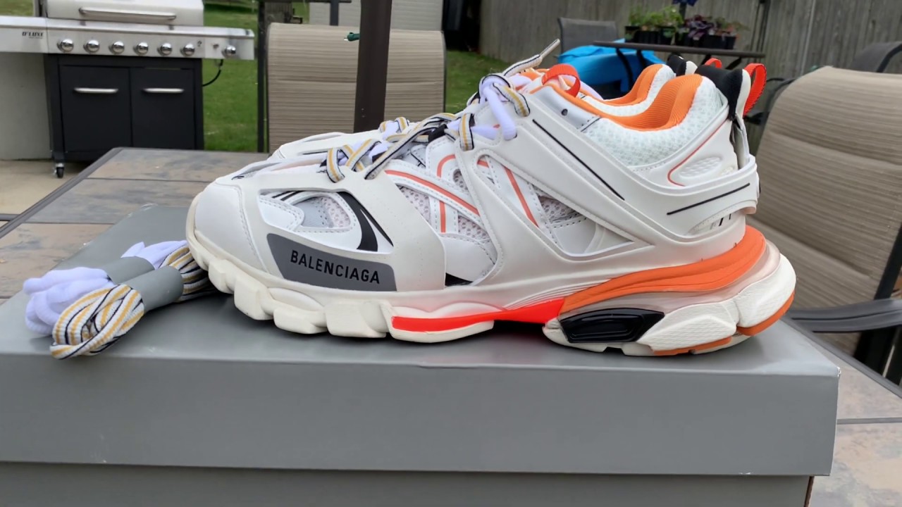 Balenciaga Track Sneaker. Version 1 White & Orange. Balenci! Balenci ...