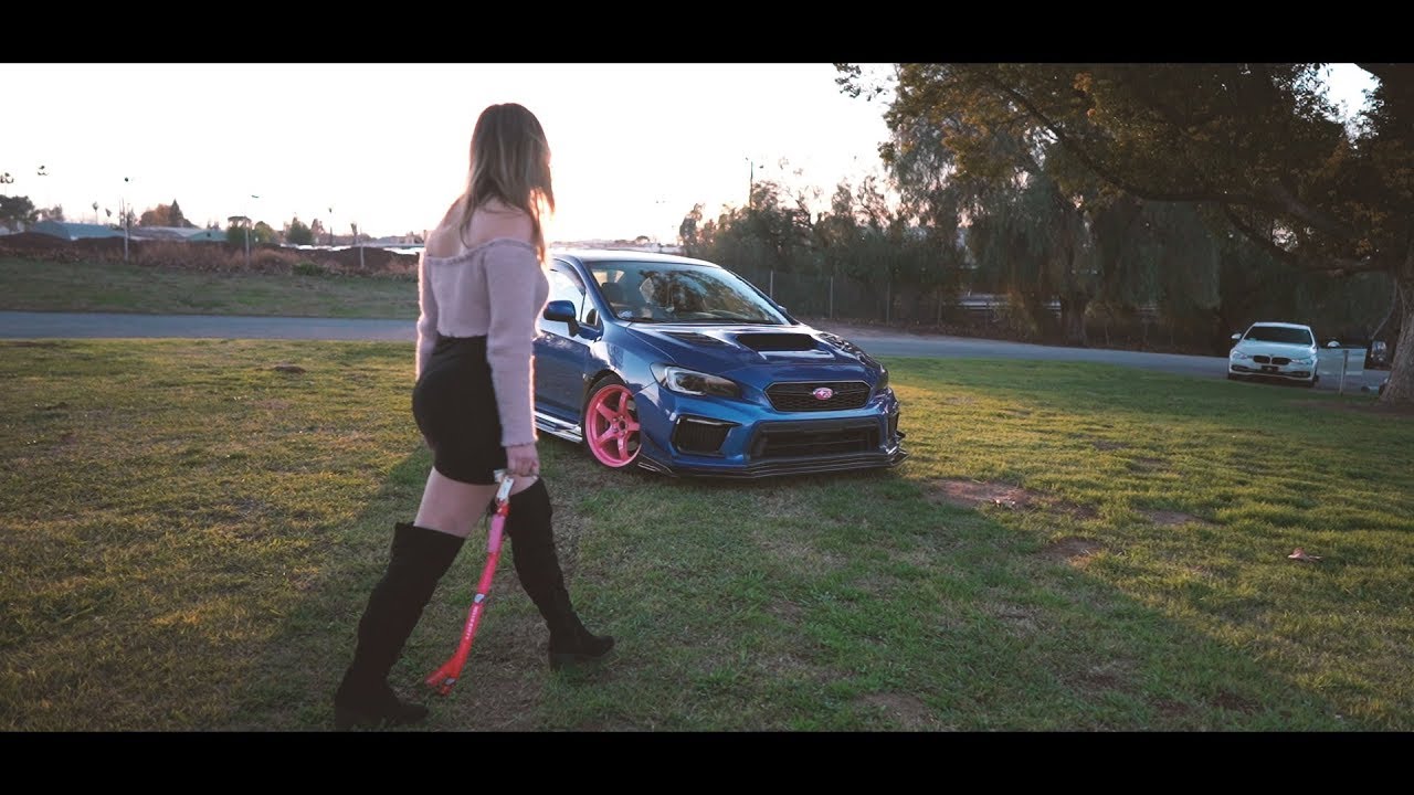 Lady driven Subaru WRX gets new wheels! (RAYS wheels) - YouTube