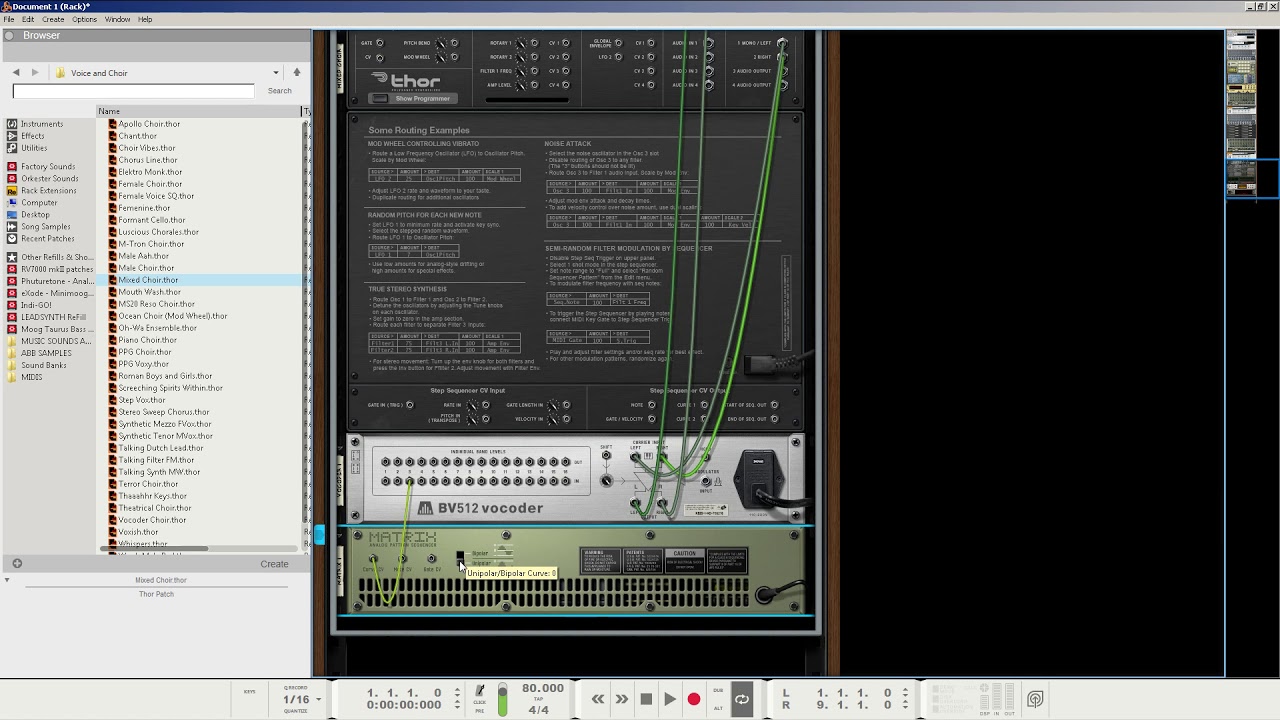 Custom Vocoder Modulation With The Matrix In Reason - YouTube