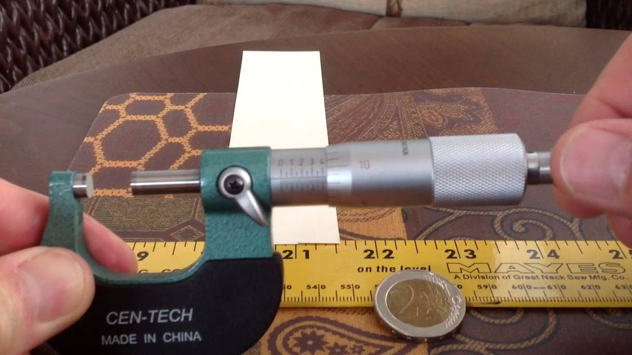 High Resolution Measurements with a Micrometer - YouTube