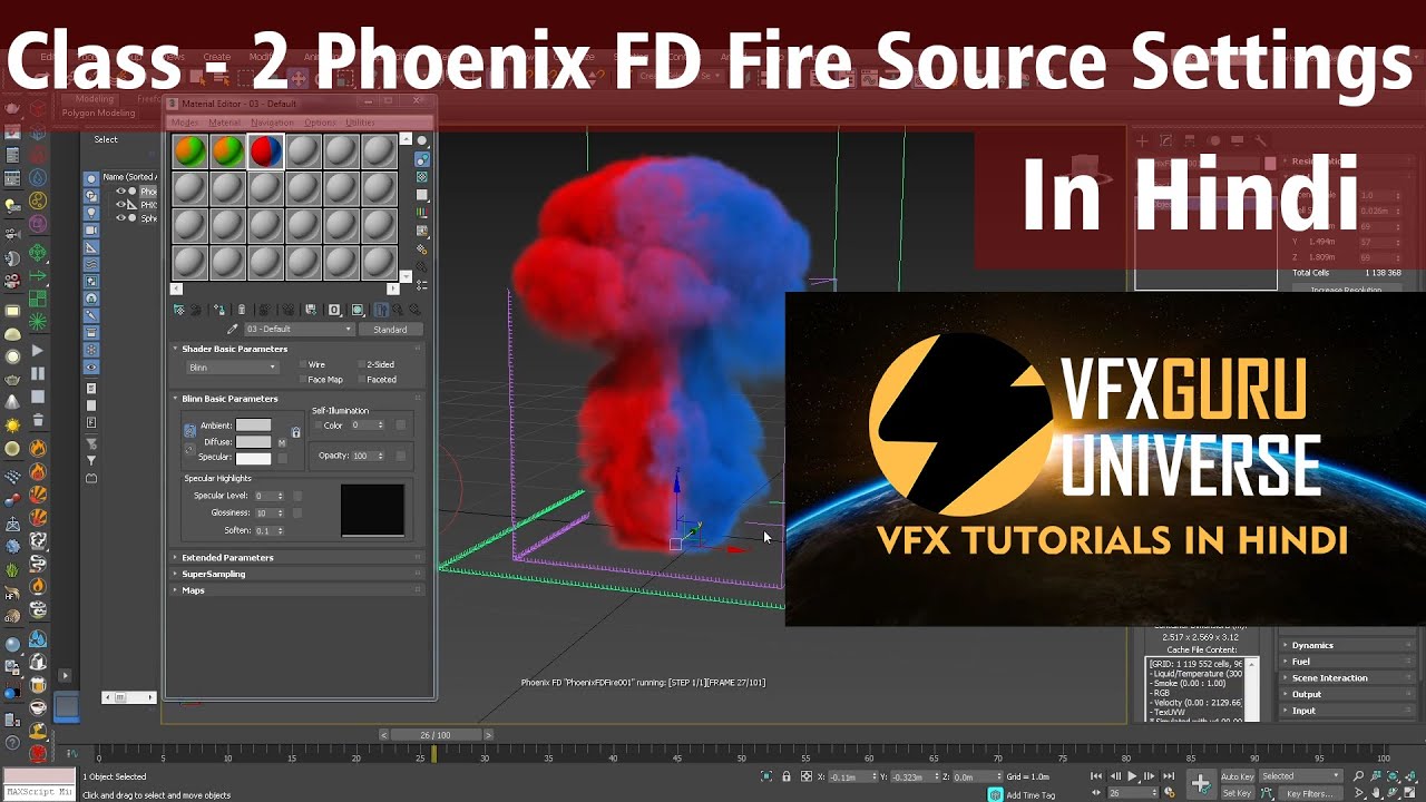 Class-2 /Phoenix Fd for 3ds Max : Phoenix Fd Fire Settings in 3ds max ...