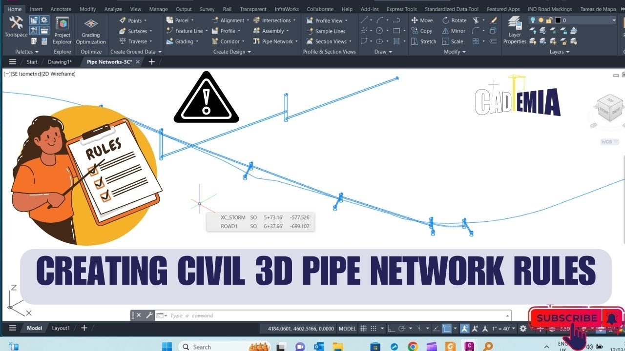 3. CREATING CIVIL 3D PIPE NETWORK RULES (Video 3/7) - YouTube