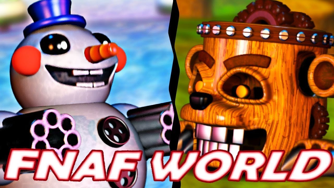 A LIVE SNOW MEN AND EVIL WOOD CHIPPERS???(FNAF World Gameplay Part one ...