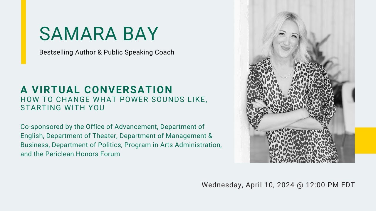 A Virtual Conversation with Samara Bay - YouTube