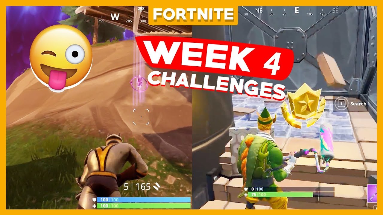 ALLE WEEK 4 CHALLENGES + GRATIS TIER! - Fortnite - YouTube