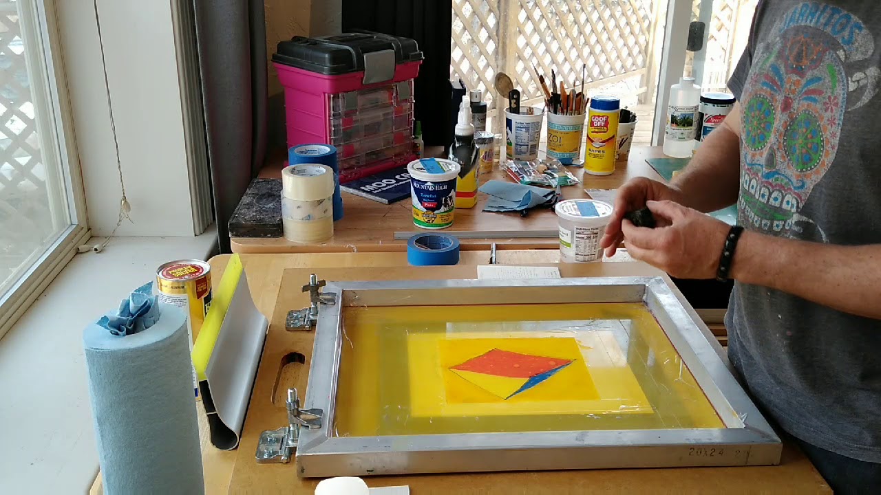Screen print monotypes - YouTube