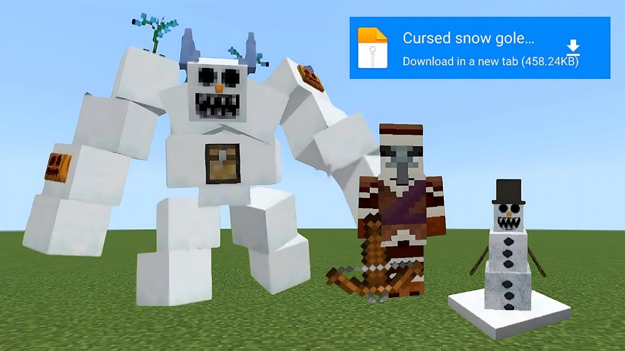 Cursed snow golem monster ADDON for minecraft PE #minecraft - YouTube