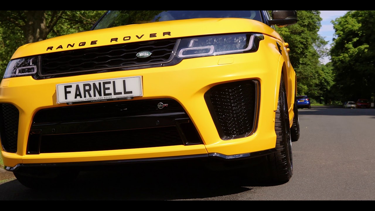 Range Rover Sport 5.0 Supercharged SVR in SVO Yellow - YouTube
