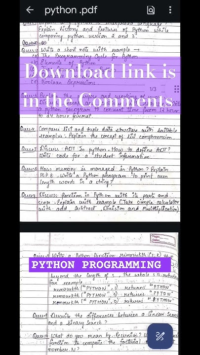 Python programming important questions #unique_series #civilmantraa ...