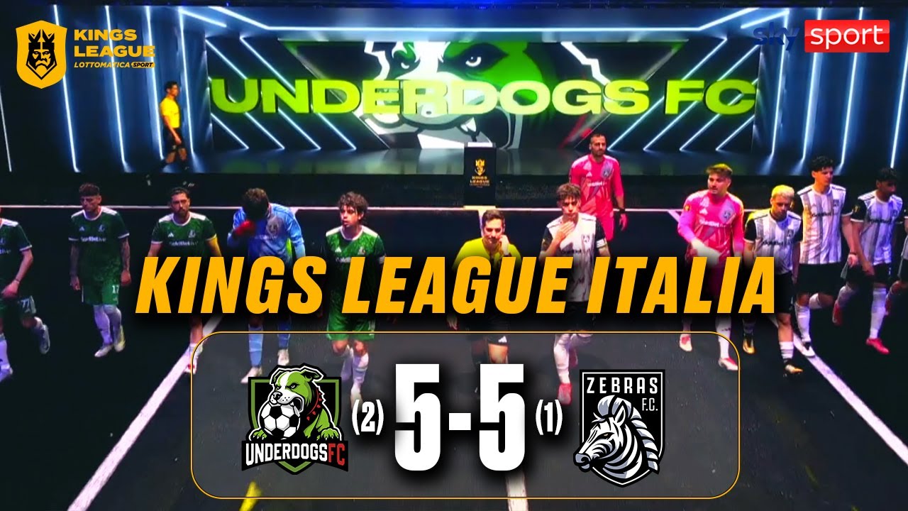 Kings League Italia, Underdogs FC-Zebras FC 7-6: gol e highlights - YouTube