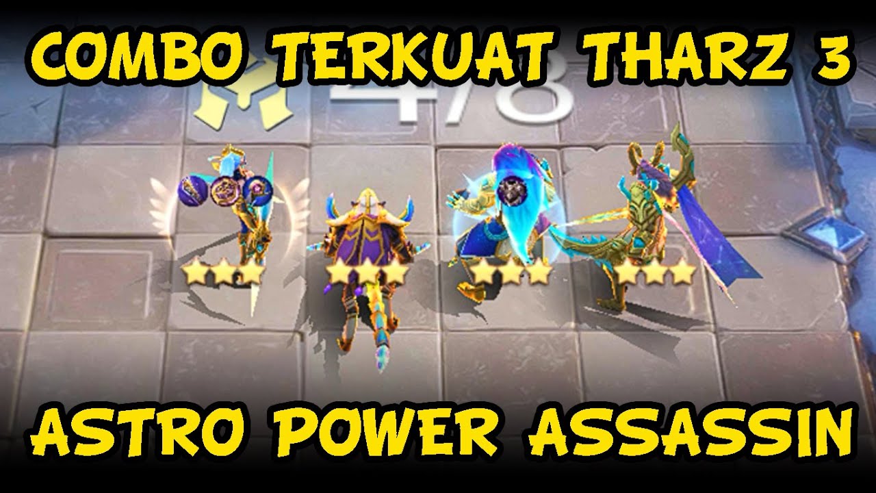 CARA TERBARU MAIN THARZ 3 COMBO TERKUAT ASTRO POWER MAGIC CHESS UPDATE ...