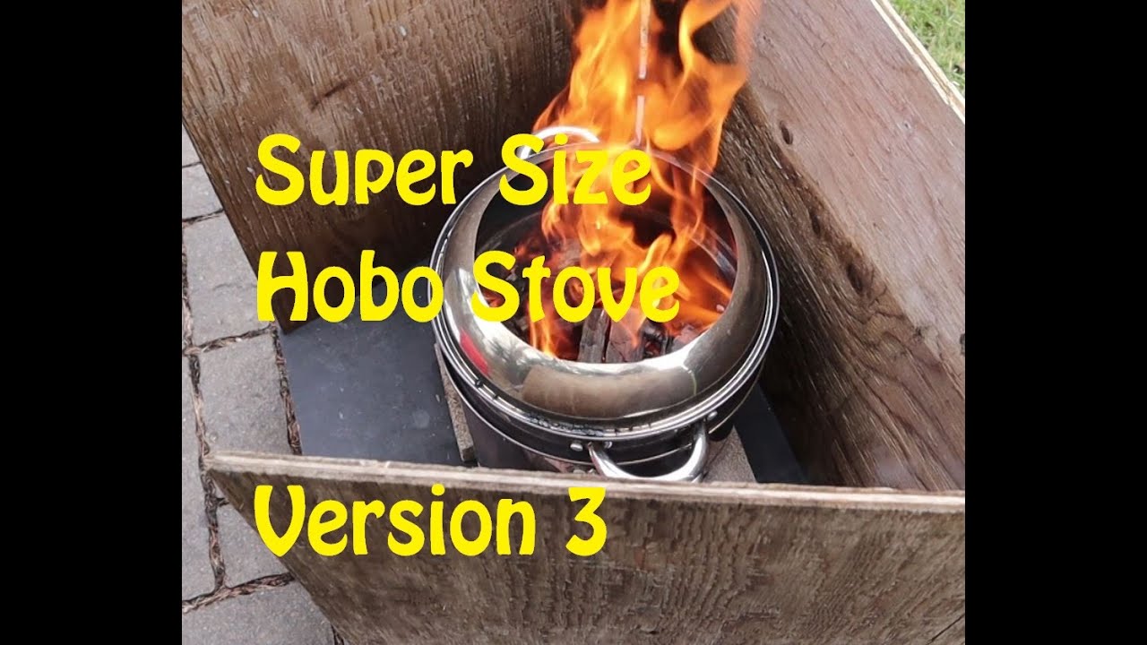 Super Size Hobo Stove Version 3 - Success? - YouTube