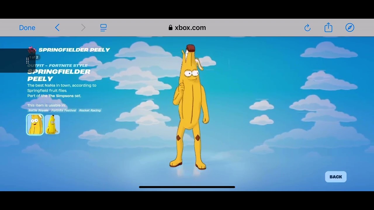 Springfielder Peely 🍃🍌 (Fortnite X The Simpsons) - YouTube