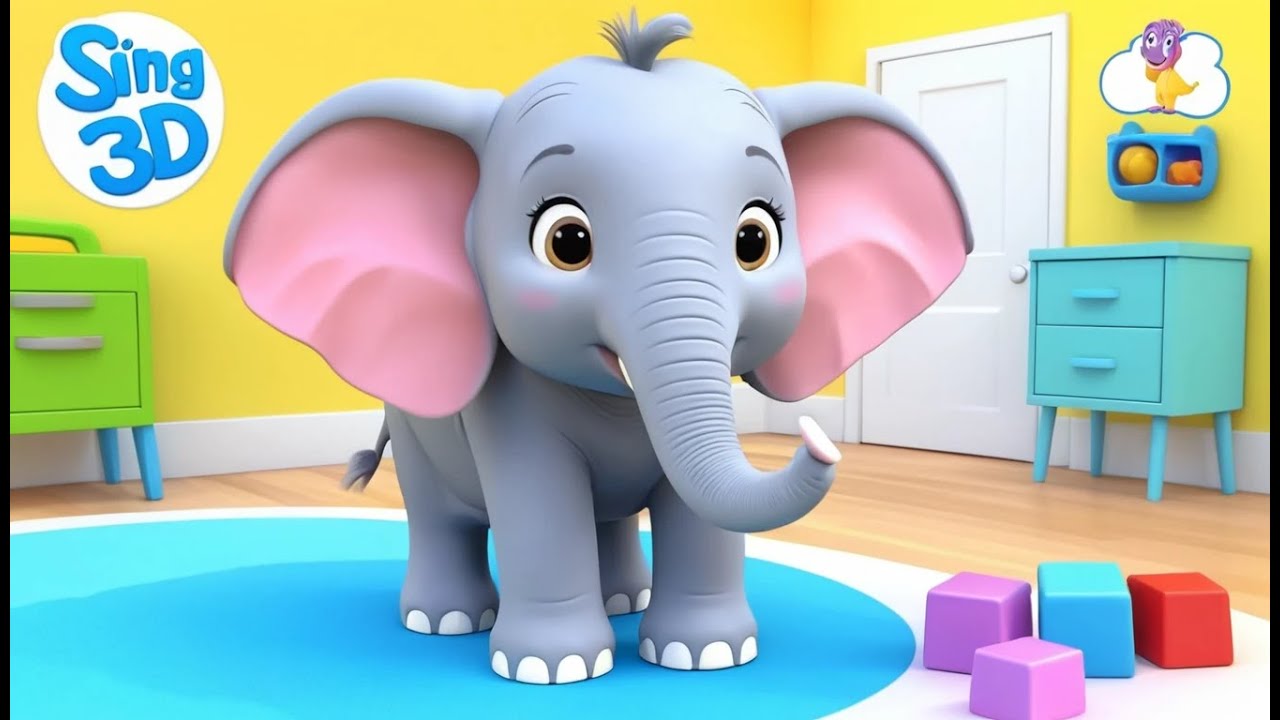Elephant Ella Balances Ice 🐘 ️🧊 | 3D Animated Nursery Rhyme for Kids ...