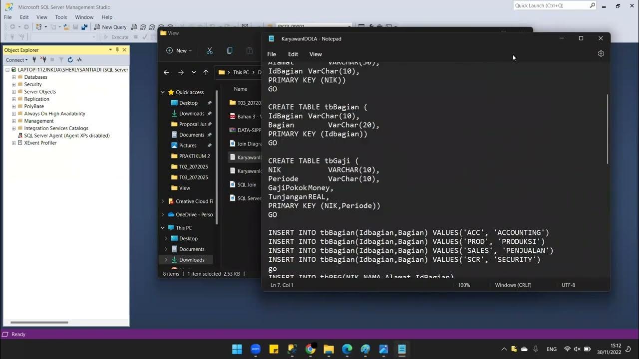 Asistensi Basis Data - Penjelasan View SQL Server - YouTube