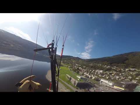 2019-09-22 - Voss - Paraglider Landing in the Best Groomed Field in the World