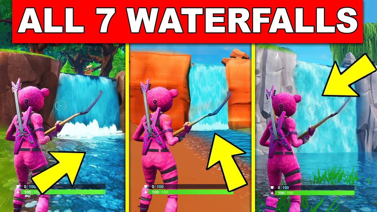 "VISIT DIFFERENT WATERFALLS" - ALL 7 LOCATIONS (FORTNITE OVERTIME ...