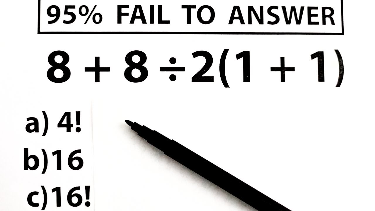 8 + 8 ÷ 2( 1 + 1 ) = Simple or tricky? - YouTube