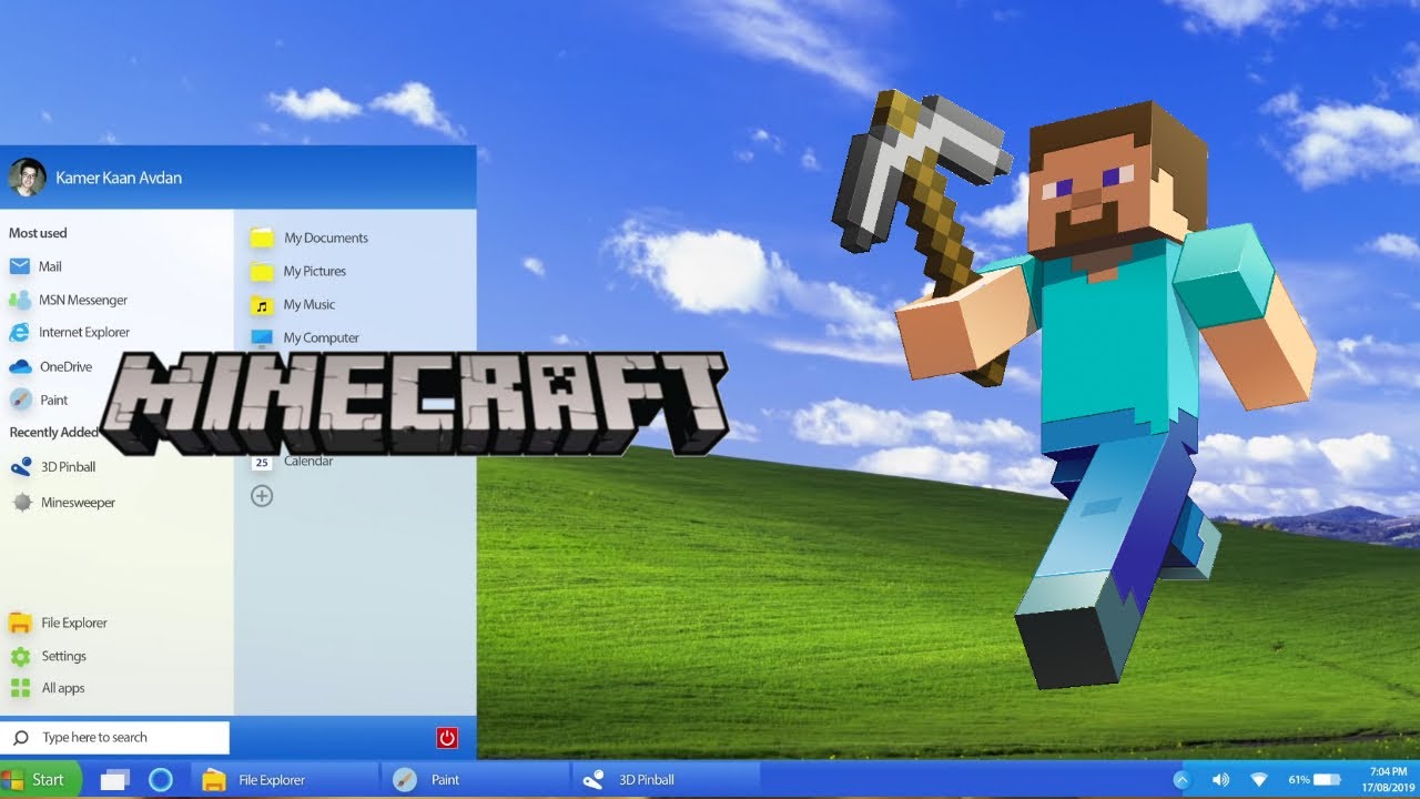 Making Windows XP Startup with only Minecraft Sounds - YouTube