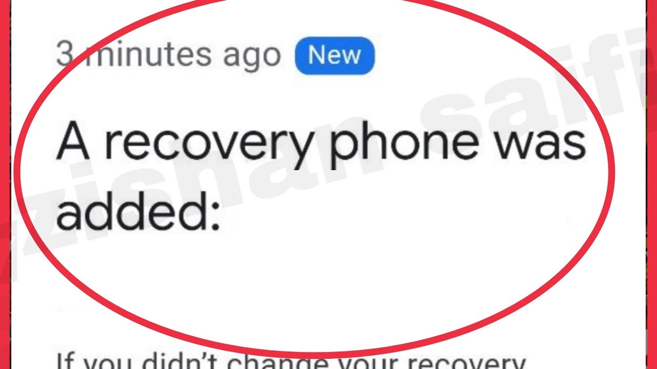 Google Account & Play Store Fix A Recovery phone was added | If you ...