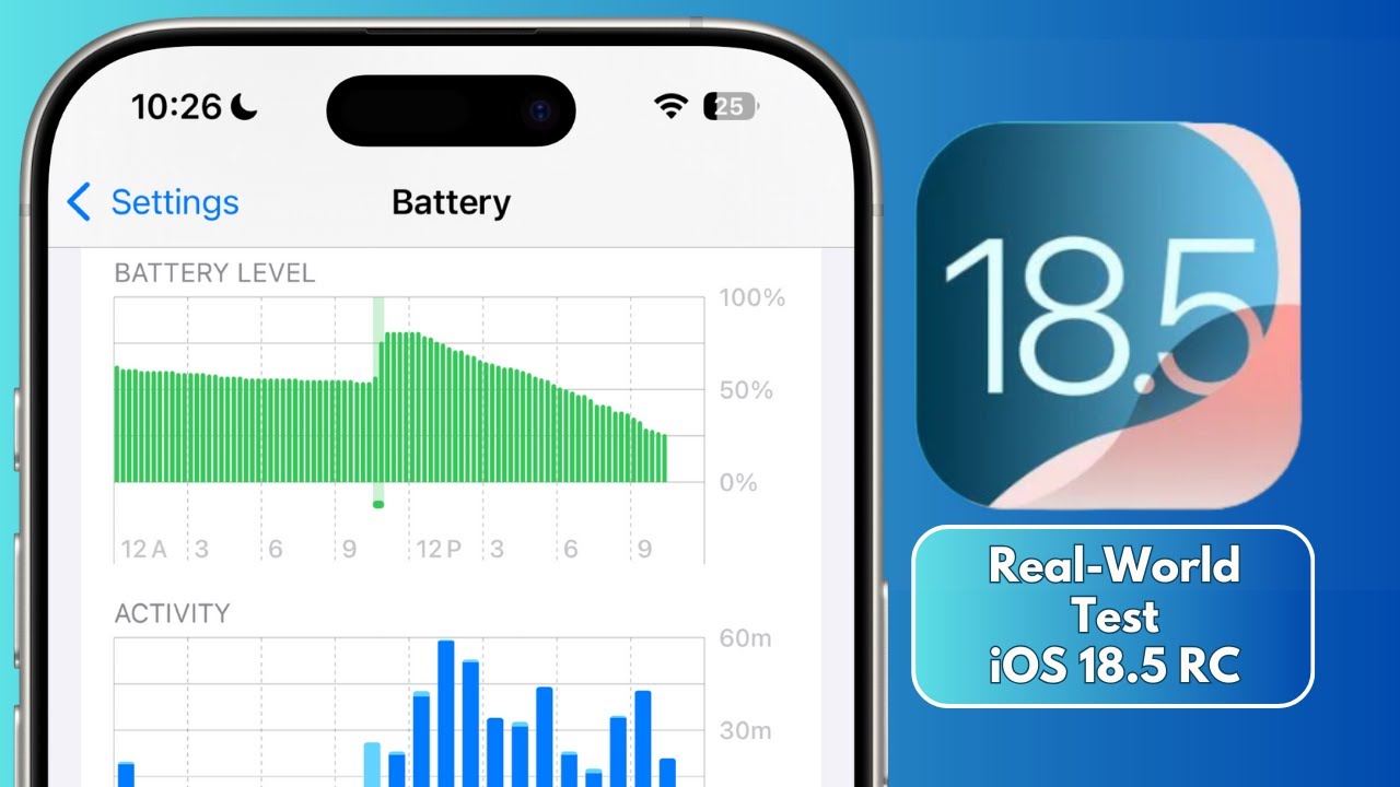 Real-World Test of iOS 18.5 RC - Battery Life Test (Day in the Life ...