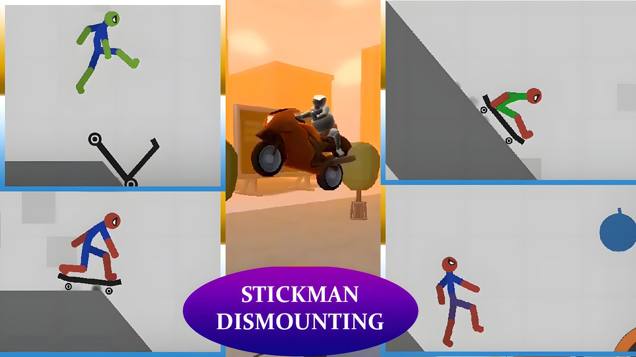 Stickman Dismounting | Best funny & epic moments | Ragdoll dismounting ...