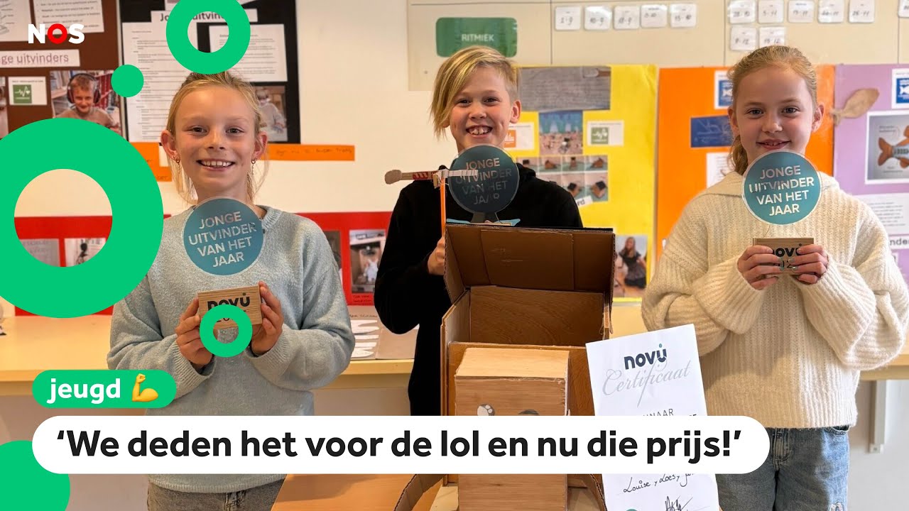 Louise, Loes en Janna winnen uitvinders-wedstrijd - YouTube