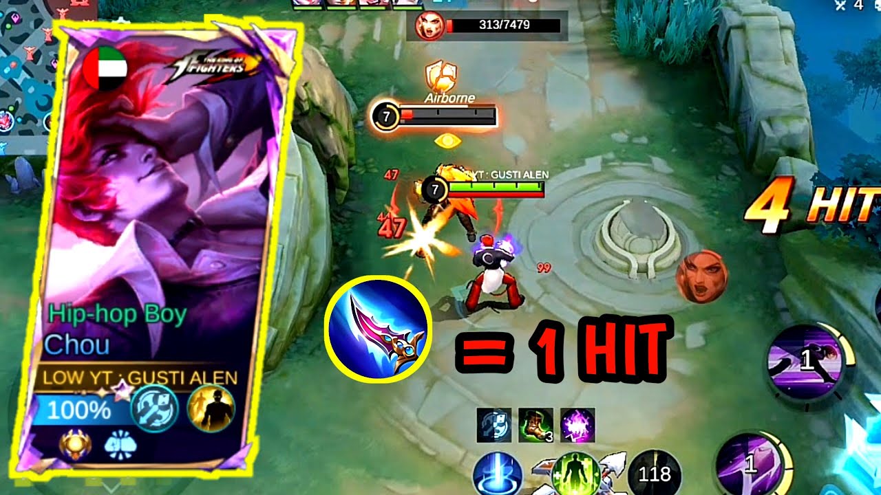 CARA MAIN CHOU FULL DAMAGE 🔥🔥~ MOBILE LEGENDS - YouTube