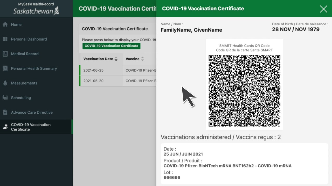 Access your COVID-19 vaccination record QR code on your computer - YouTube